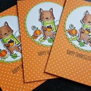 Fox Thanksgiving Card - Etsy