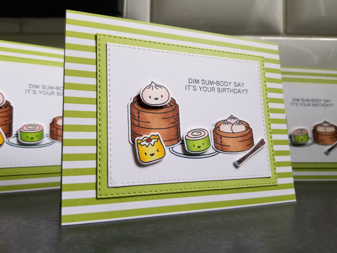 Dim Sum Birthday Card, Funny B-day Greeting Card, Chinese Foodie ...