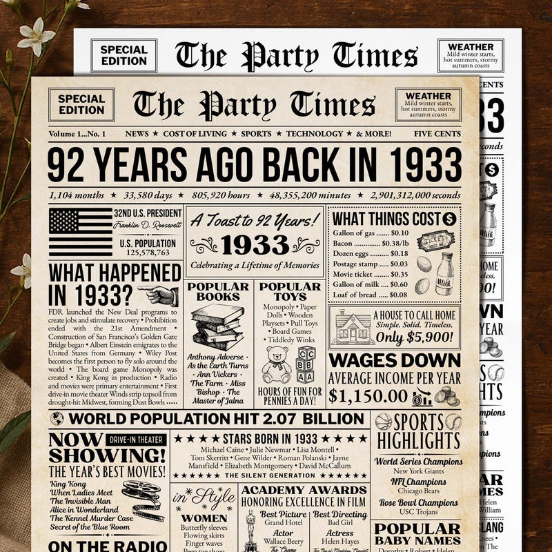Back in 1933 - Etsy