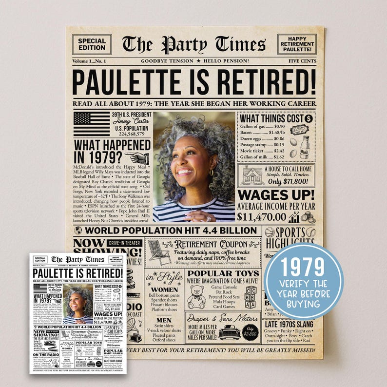 Newspaper Retirement Sign Template, Teacher Retirement Party ...