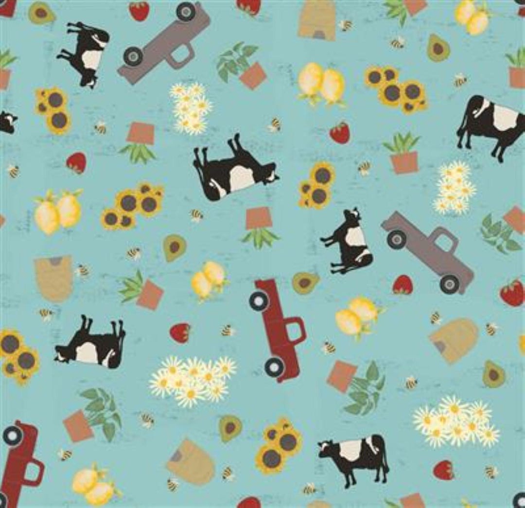 Happy Day Farm by Dan Dipaolo From Clothworks 100% Cotton Quilt Fabric ...