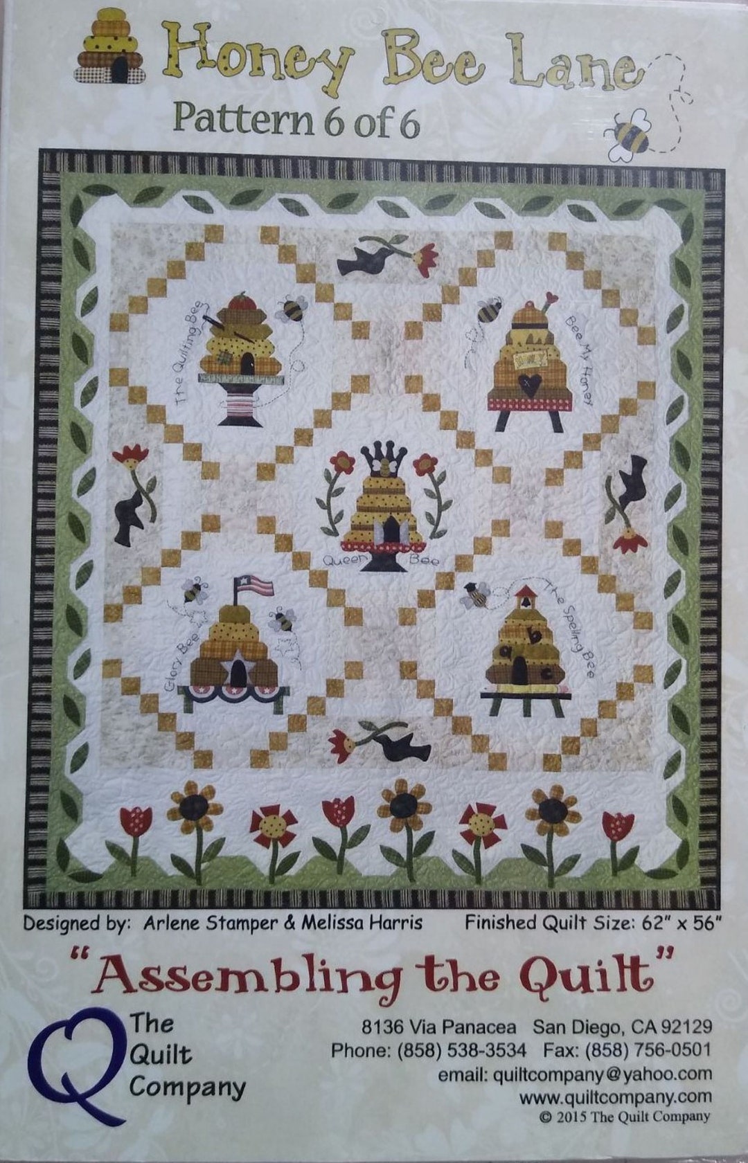 Honey Bee Lane Quilt Patterns 1-6 & Accessory Pack by the Quilt Company ...