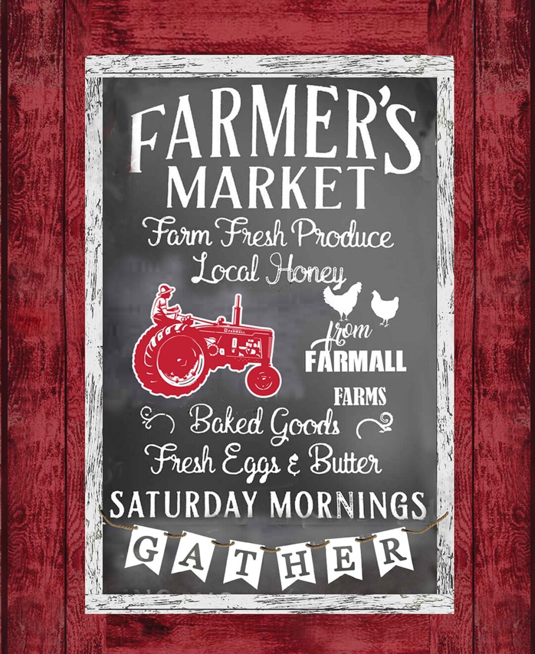 Farmall Tractor Farmer's Market Panel From Sykel 100% Cotton Quilt ...
