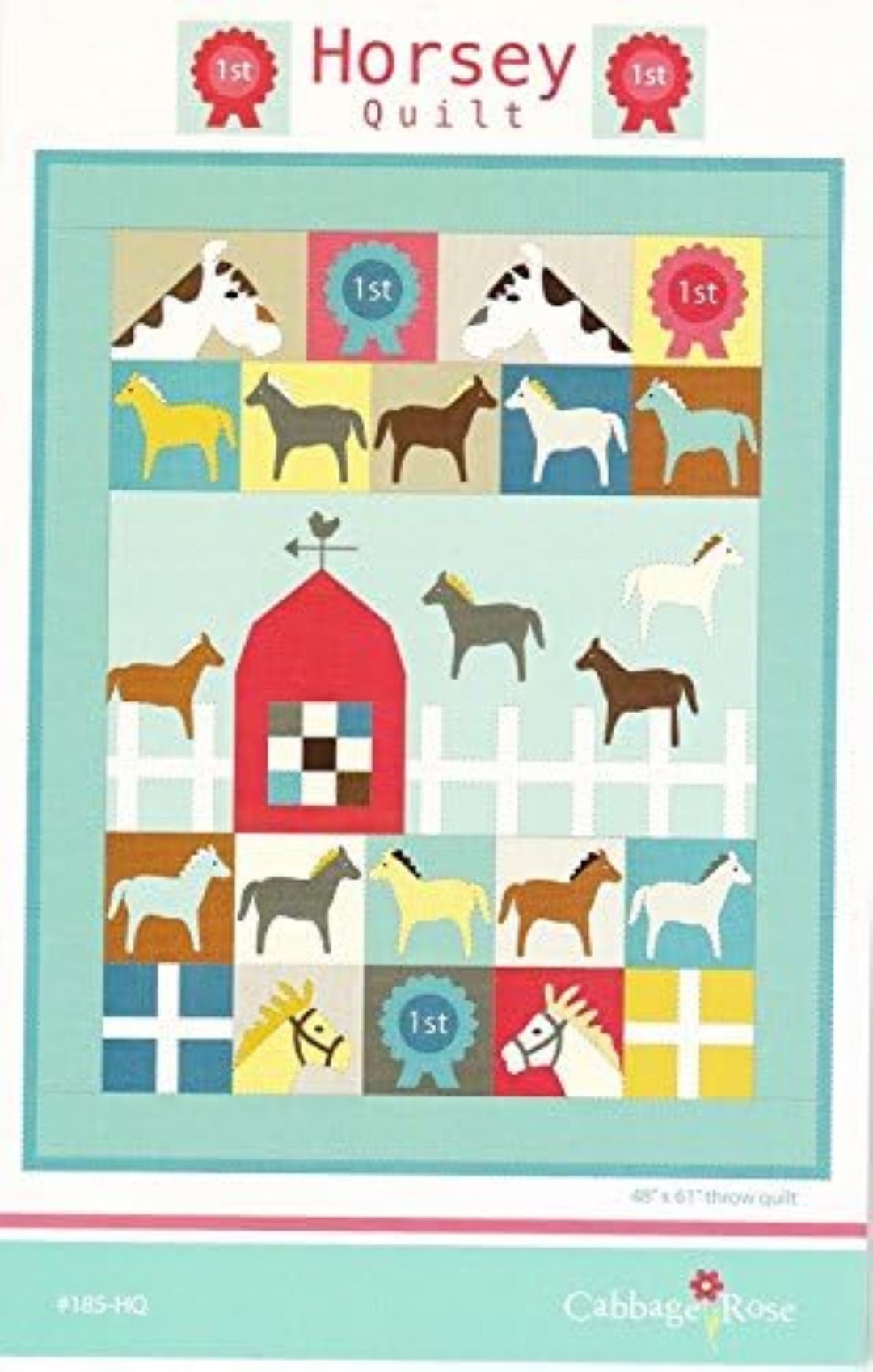 Horsey Quilt Pattern by Cabbage Rose 48" X 61" - Free Shipping U.S. - Etsy