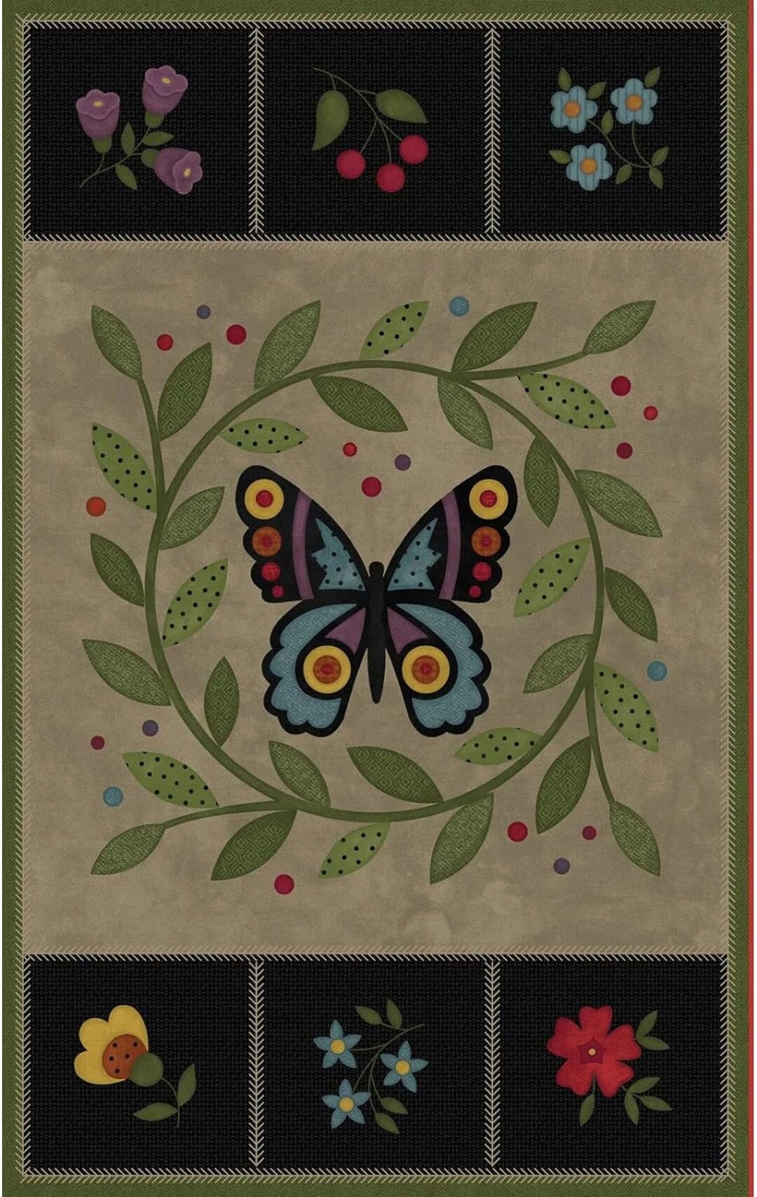 Bonnie's Butterflies Flannel Panel by Bonnie Sullivan From Maywood ...