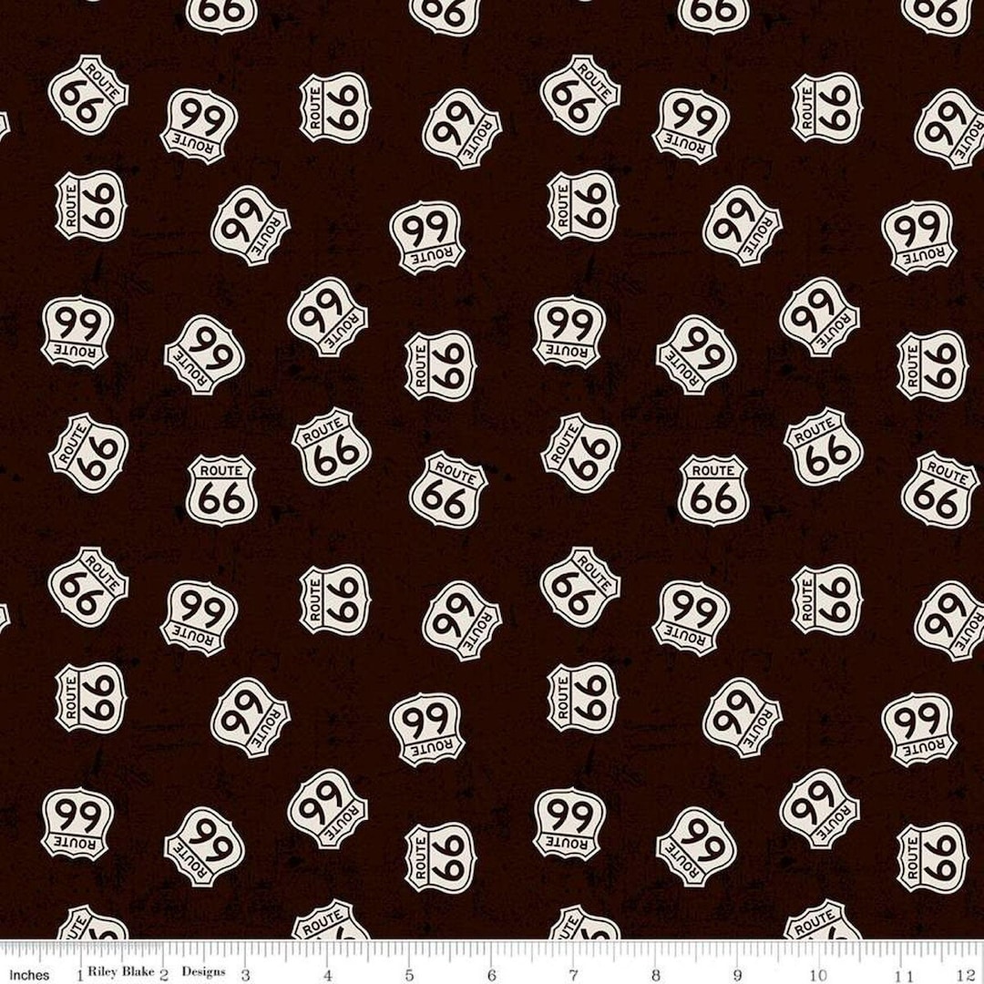 Route 66 Signs Fabric by Anderson Design Group Collection Riley Blake ...