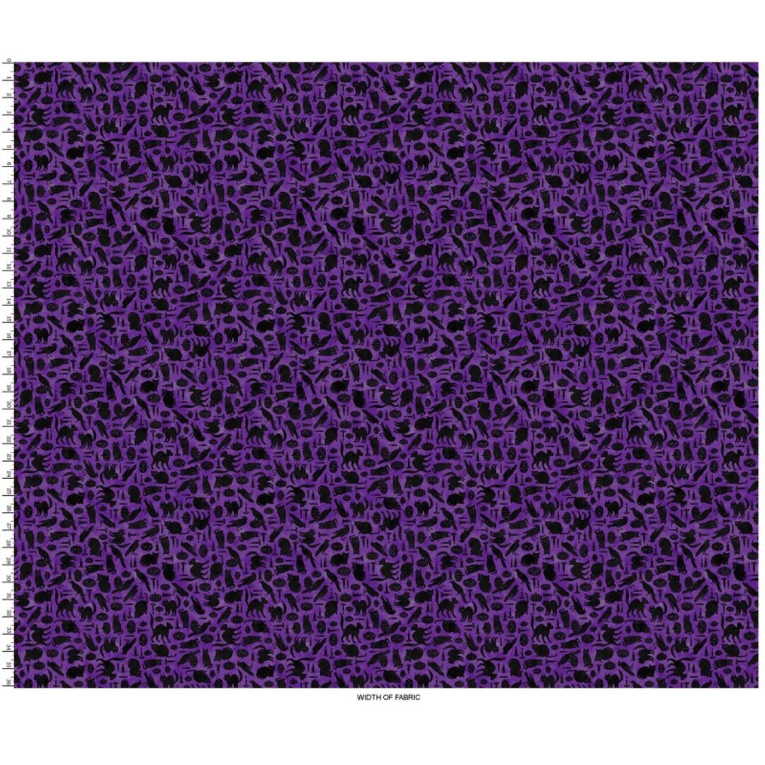 Spooky Hallow Halloween Fabric From Maywood Studio 10363-V Purple - 100 ...