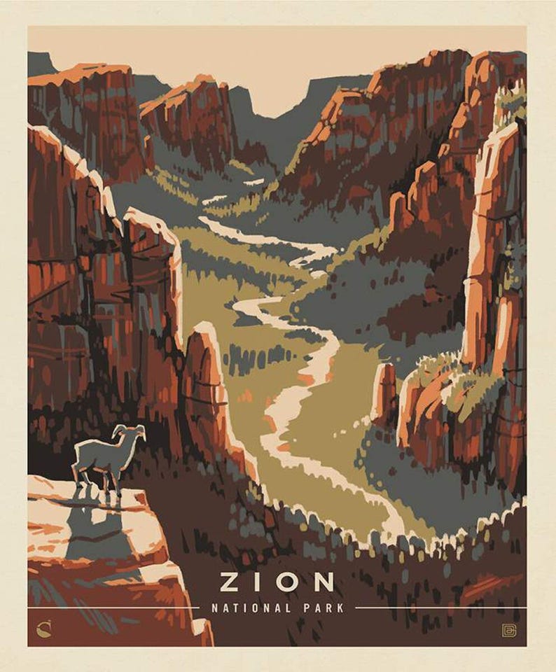 Zion National Park Fabric Panel by Anderson Design Group Collection ...