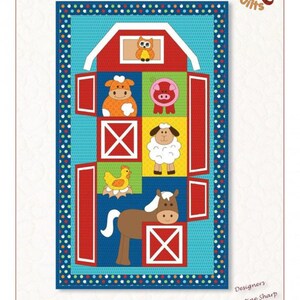 Barn Stack Wall Quilt Pattern by Kids Quilts 23" X 38.5" QLT062 - Free ...