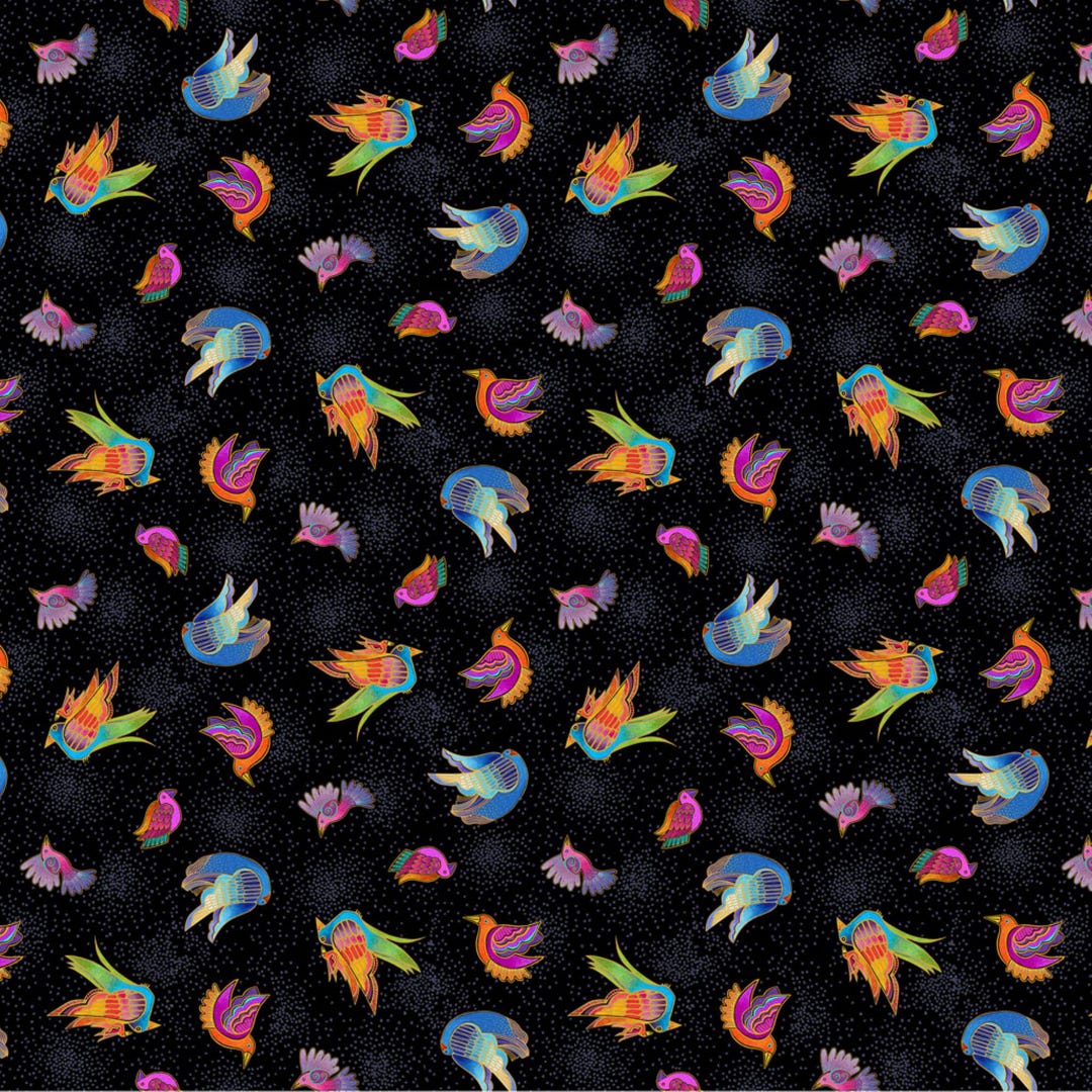 Fantasticats by Laurel Burch Birds From Clothworks 100% Cotton Quilt ...