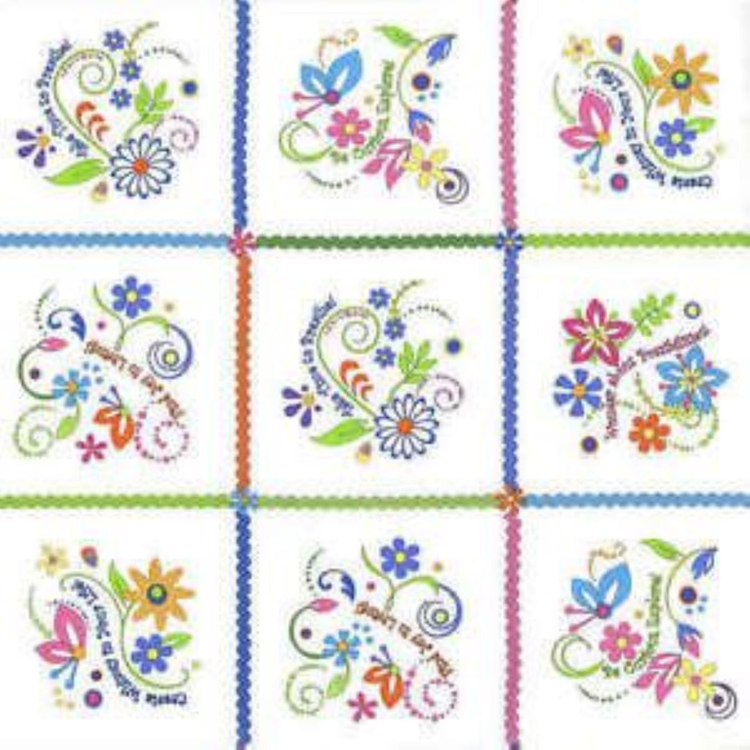 Whimsy Fabric Panel From Fresh Water Designs Wh-104-mw 24" X 42" - Free ...