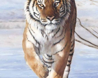 Tiger Panel Fabric - Etsy