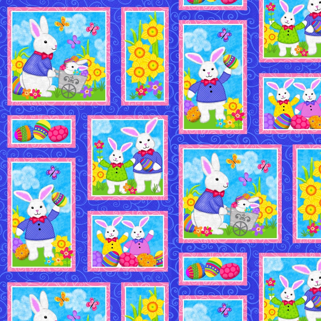 Hello Spring Bunny Patch by Sharla Fultz Studio E Easter Cotton Quilt ...