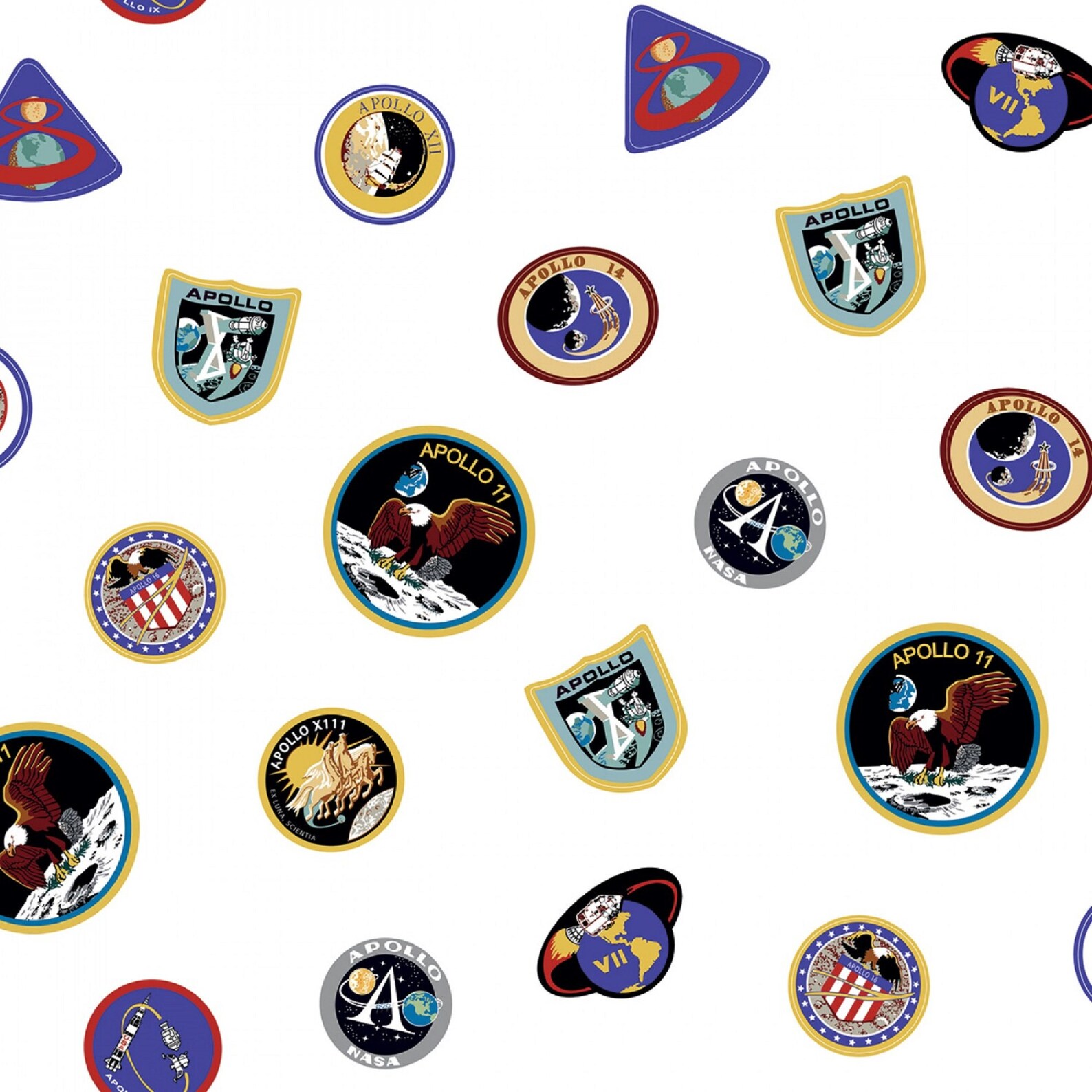 Apollo 11 Fabric From Riley Blake Designs Cotton Fabric - C9040-WHITE ...