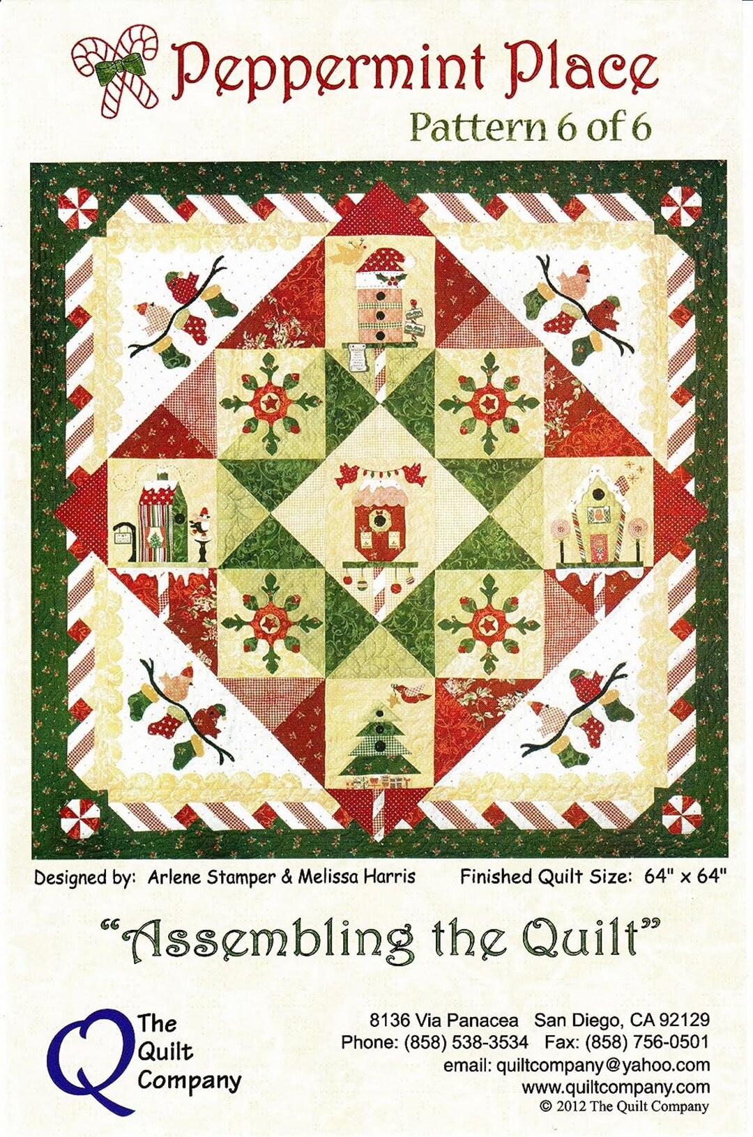 Peppermint Place Christmas Quilt Pattern & Accessory Pack by the Quilt ...