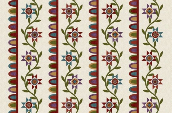 Penny Rug Flannel Border Stripe by Bonnie Sullivan From - Etsy