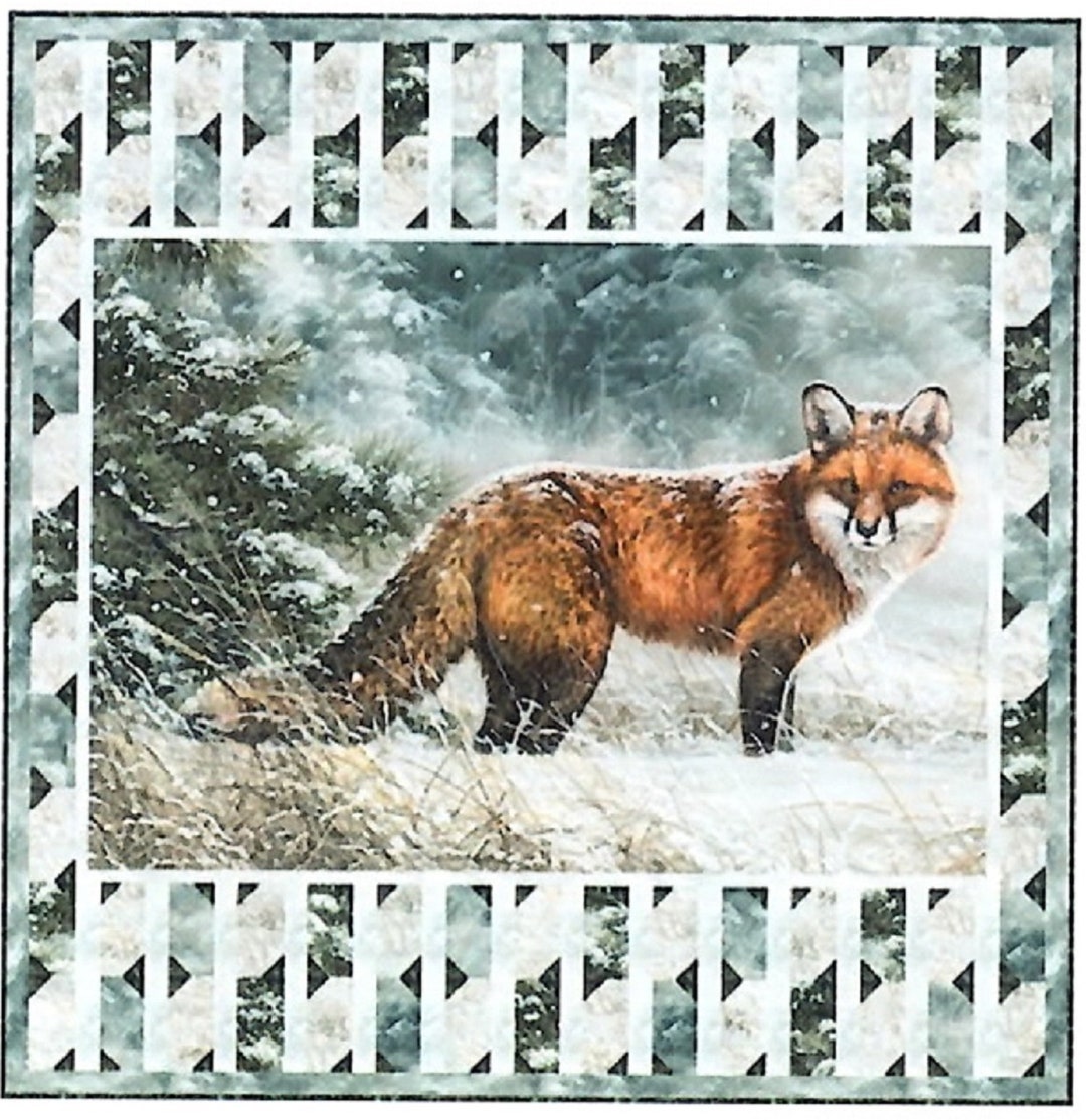 Winter Hush Wall-hanging Quilt Kit Naturescapes the Sly Fox Fabric by ...