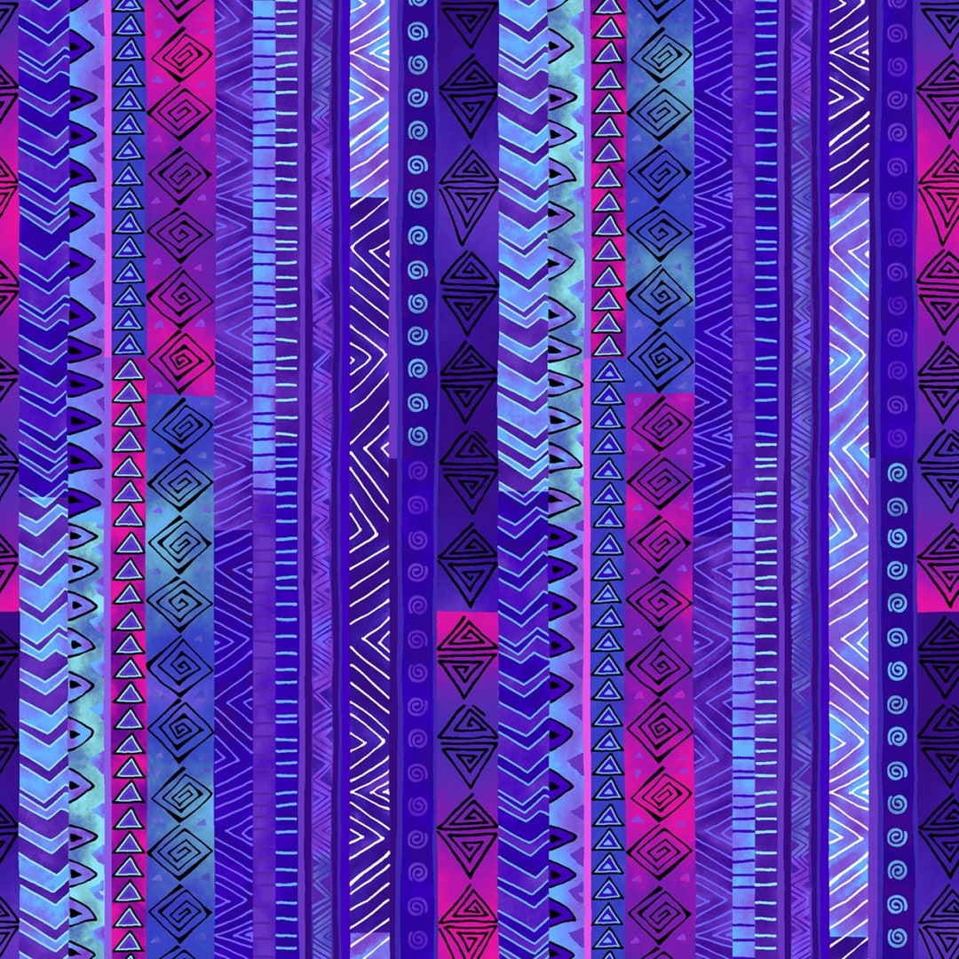 Laurel Burch Basic Stripe Purple From Clothworks 100% Cotton Quilt Fabric Y3220-27 - by the Yard ...