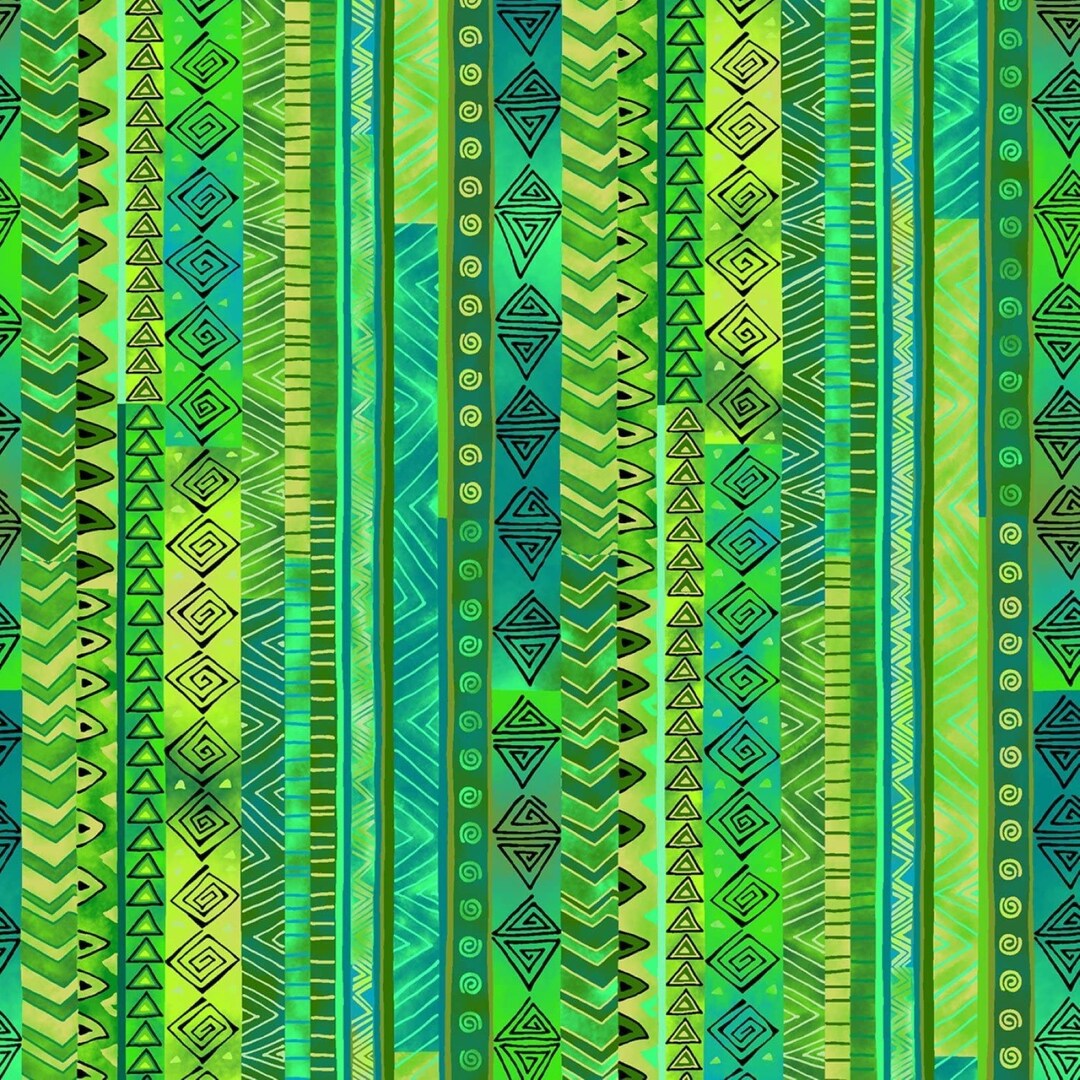 Laurel Burch Basic Stripe Green From Clothworks 100% Cotton Quilt Fabric Y3220-21 - by the Yard ...