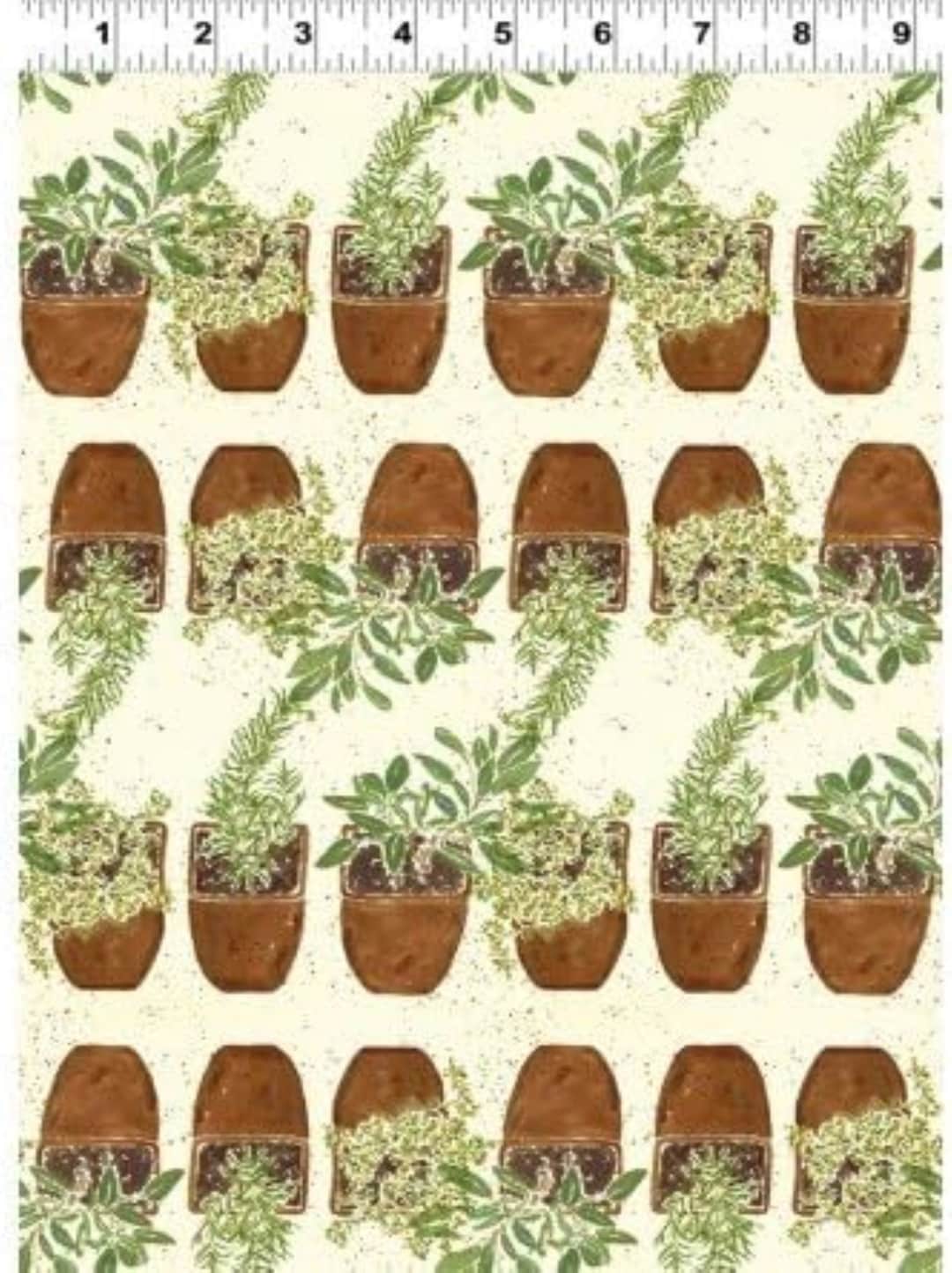 1 Yard Cultivate Your Joy by Peg Conley From Clothworks 100% Cotton Quilt Gardening Fabric Y1434 ...