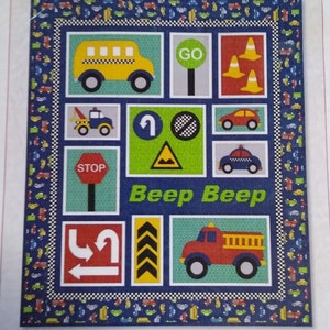 Beep Quilt Pattern by Kids Quilts 44" X 52" QLT083 - Free Shipping U.S ...