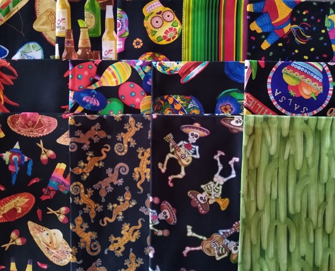 13 Fat Quarters Fiesta Southwest Fabrics Cotton Quilt Fabric - Free ...