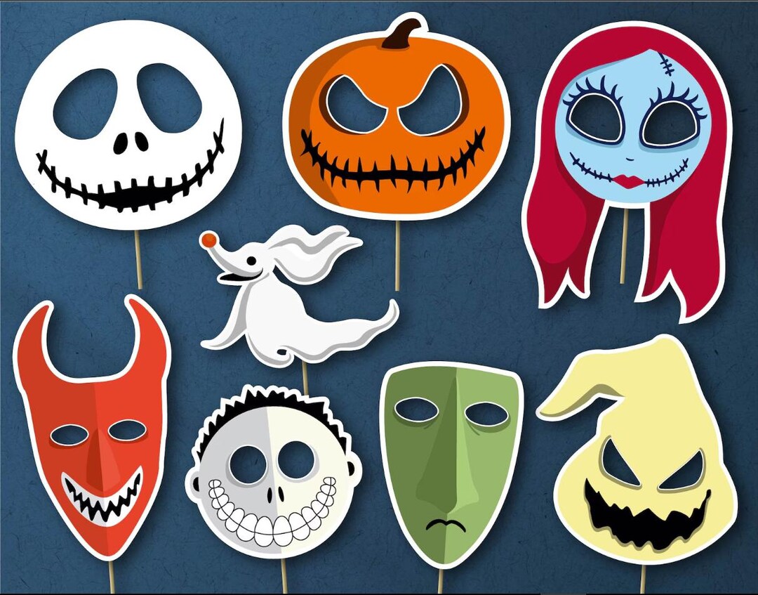Nightmare Before Christamass Party Photo Booth Props, DIGITAL DOWNLOAD ...