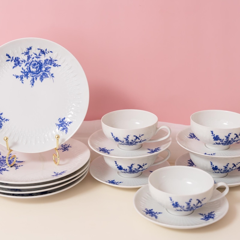 Vintage 5 Piece Tea Set - Etsy