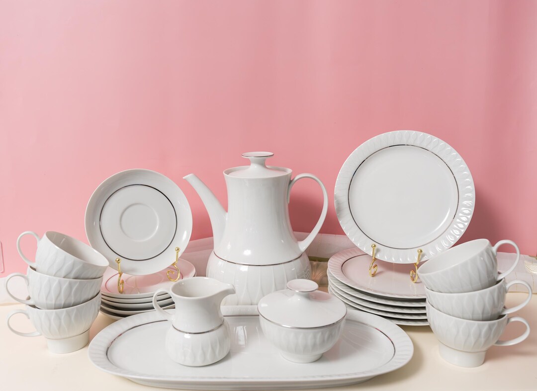 Vintage Rosenthal - Thomas Germany Platinum Trim Porcelain Tea Coffee ...