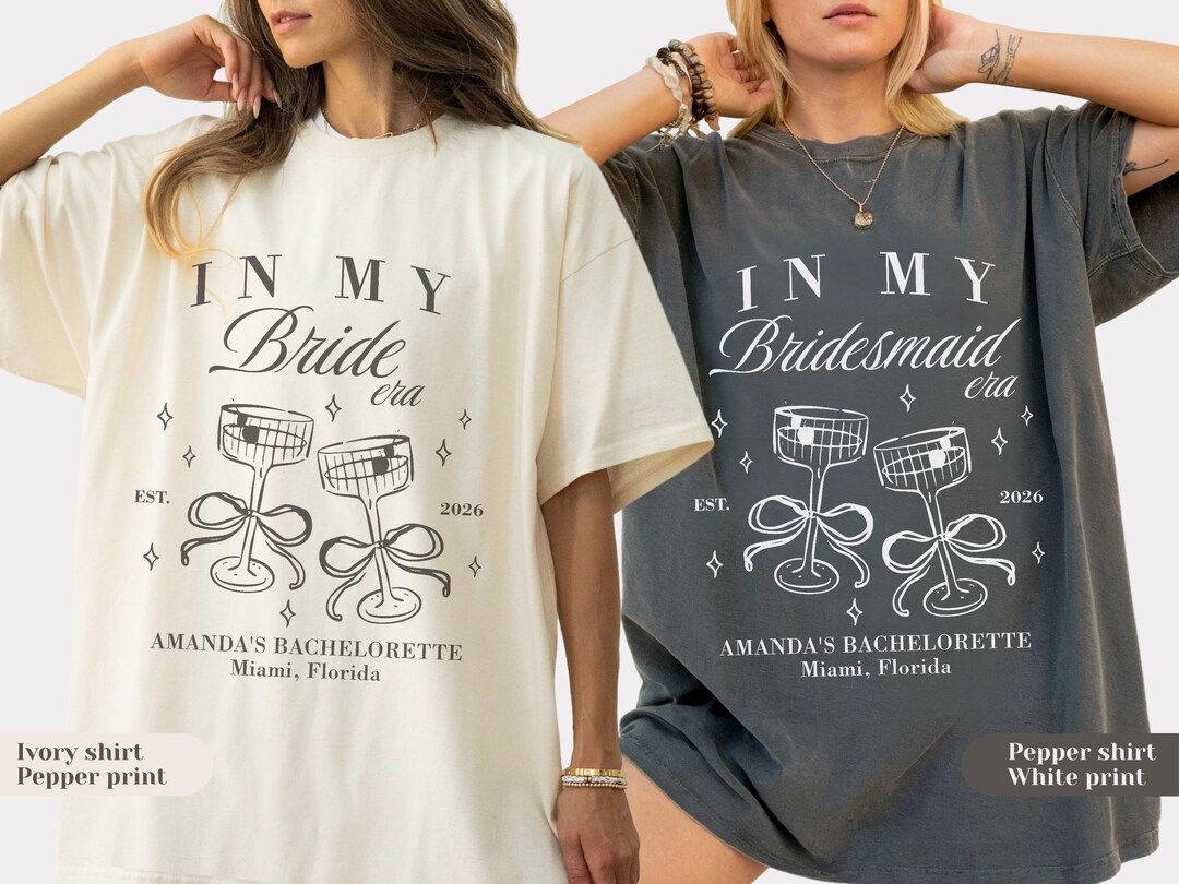 Bride and Bridesmaid Shirts for Bachelorette Party, Maid of Honor Gift ...