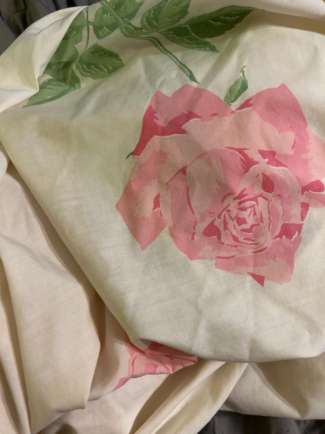 Floral Print Flat Sheet for a Twin Bed Gently Used - Etsy