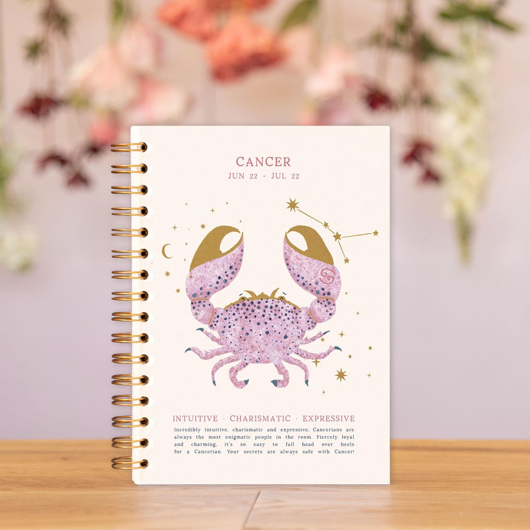 Cancer Notebook | Cancer Journal Zodiac Notebook | Cancer Gift Zodiac ...