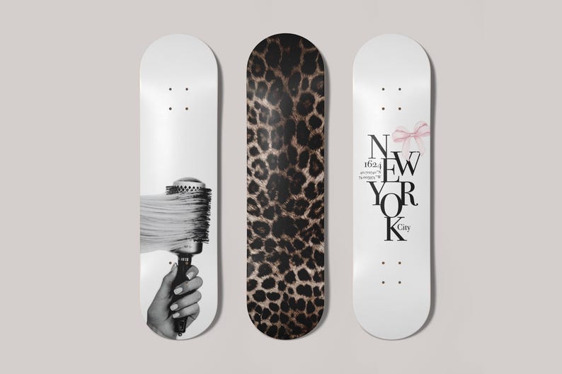 Fashion Leopard Print Skateboard Deck Design Printable | Scandinavian ...