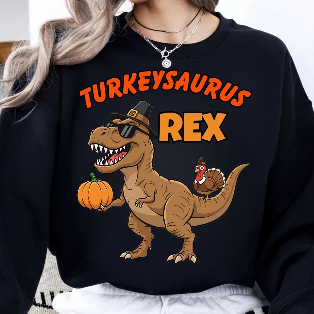 Funny Turkeysaurus Rex PNG, Thanksgiving Dinosaur Sublimation Design ...