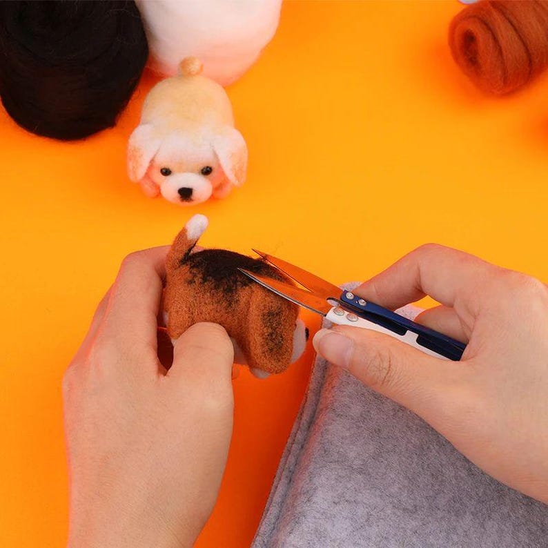 Kit de fieltro con aguja: Manualidad DIY con lana para perros para ...