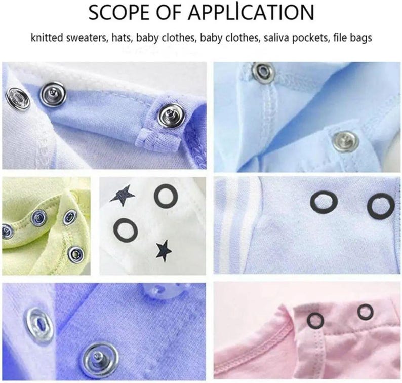 50 Sets Five-claw Snap Buttons: Metal Sewing Fasteners Kit - Etsy UK