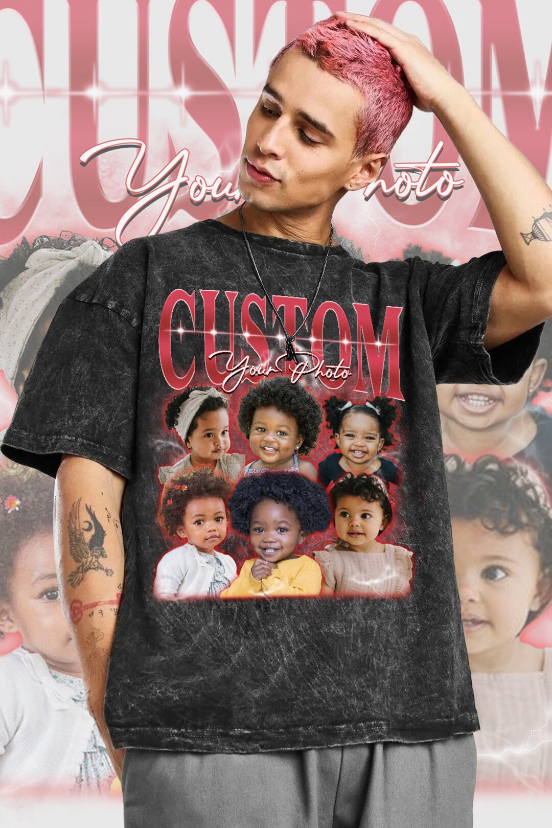 Custom Bootleg Rap Tee, Custom Photo Vintage Graphic 90s Tshirt, Custom ...