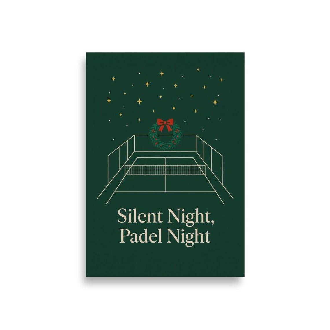 Christmas Padel Poster | Minimal Scandinavian Xmas Decor - Etsy
