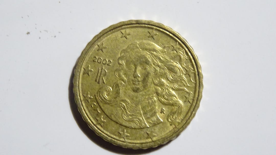 Rare 2002 Italy 10 Euro Cent Coin: Double Ring Error, Collectible ...