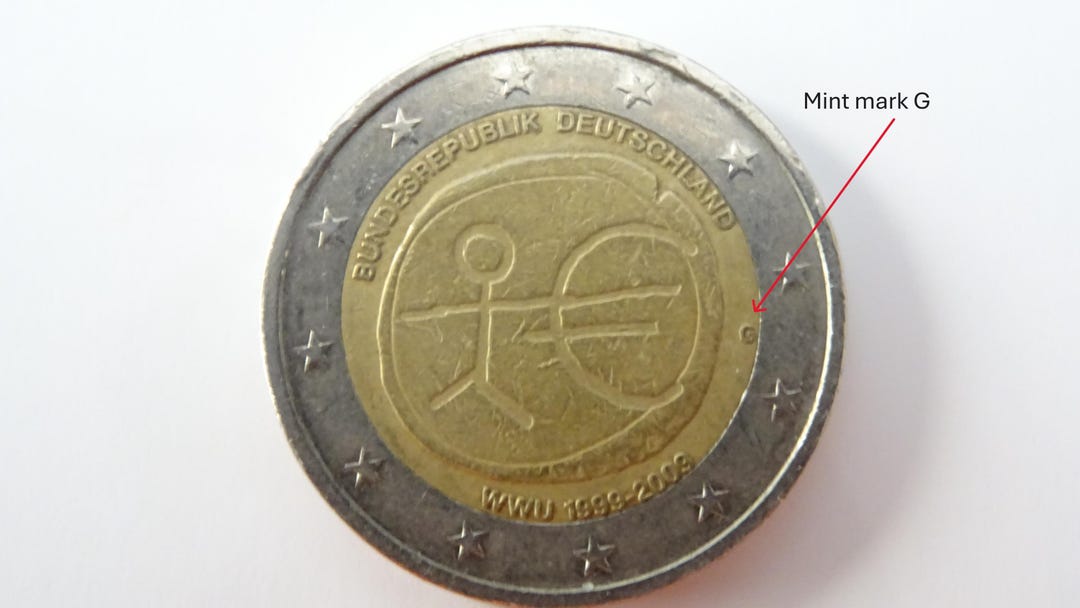 Very Rare- 2 Euro 1999-2009 Germany Commemorative-mintmark G ...