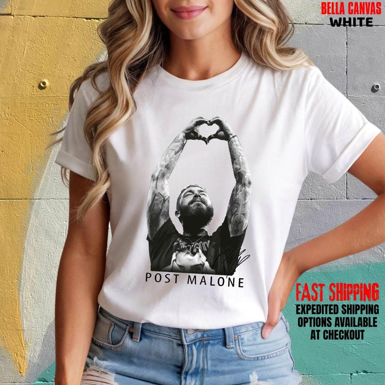 Post Malone Heart Pose Concert Tour T-shirt, Unisex Cotton Tee - Etsy