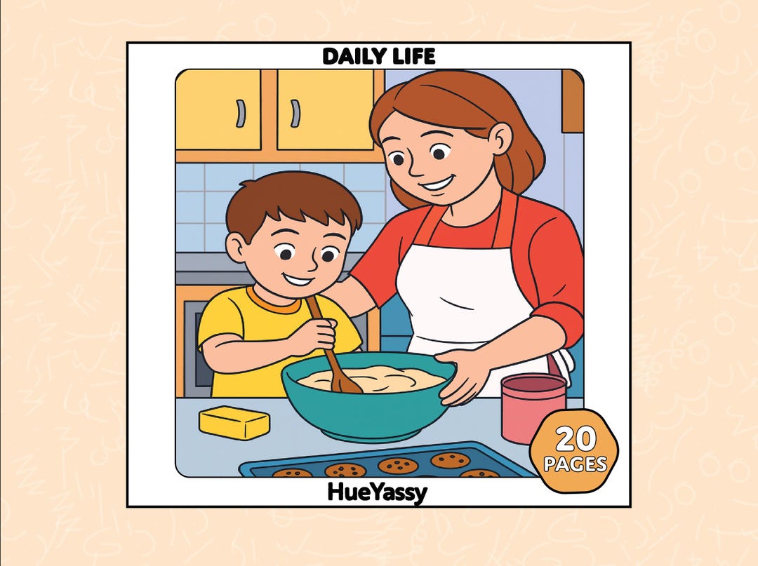 Daily Life Coloring Pages for Kids – Fun Routine Activities Printable ...