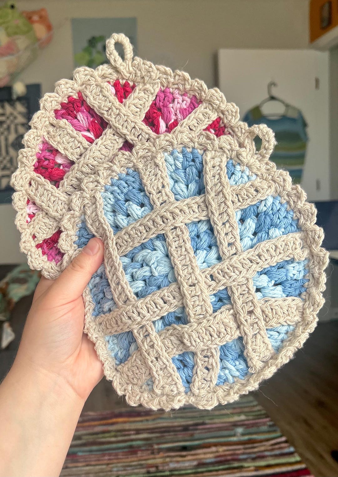 Crochet Pie Potholder - 100% Cotton - Etsy