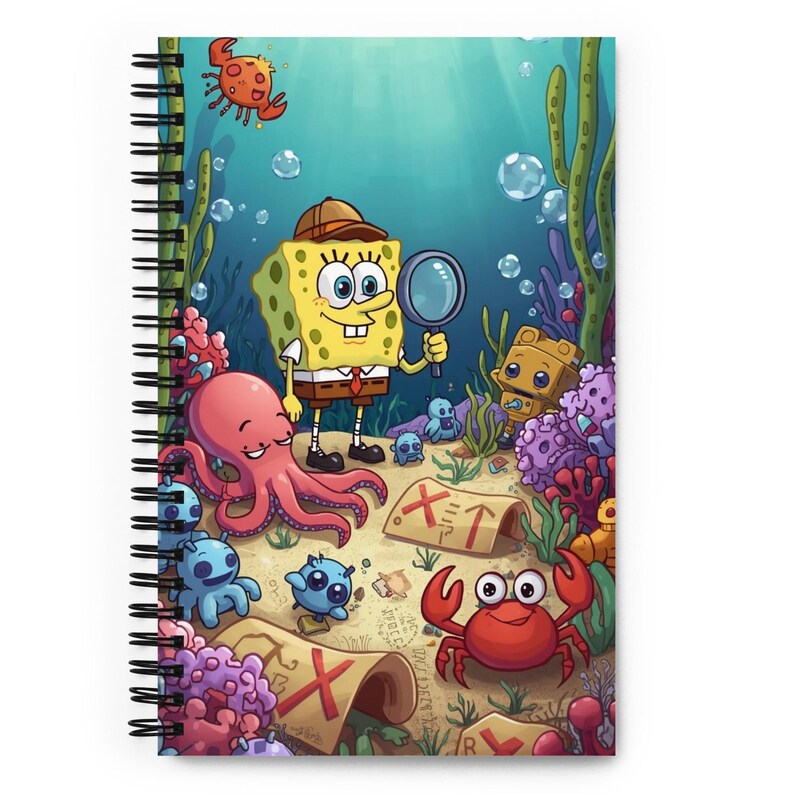 Underwater Adventure Notebook – Cute Ocean Cartoon Journal, Spiral ...