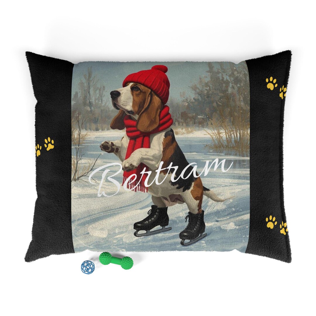 Custom Basset Hound Pet Bed, Personalized Dog Comfy Cushion Pillow - Etsy