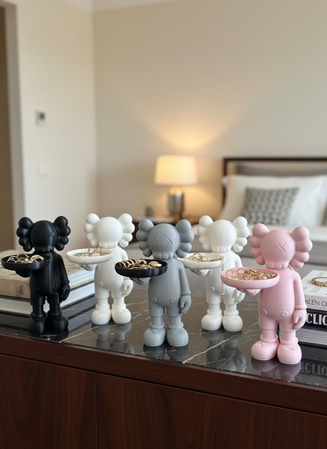 Kaws-style Jewelry Tray Figurine: Modern Desk Organizer - Etsy