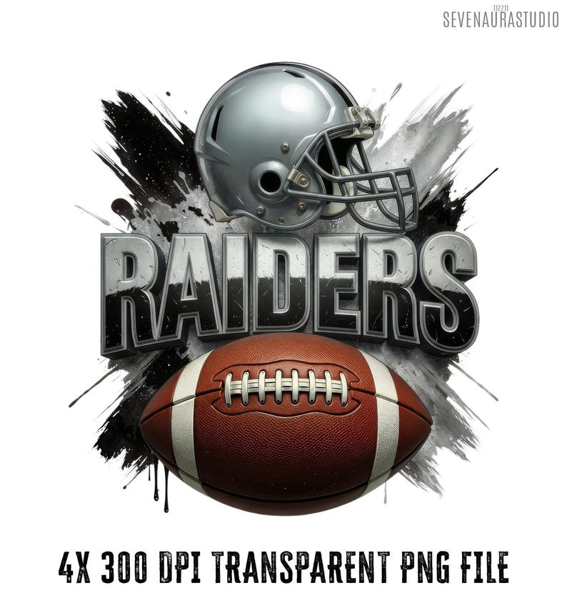Raiders Football Sublimation Clipart Transparent PNG: Use for T-shirt ...