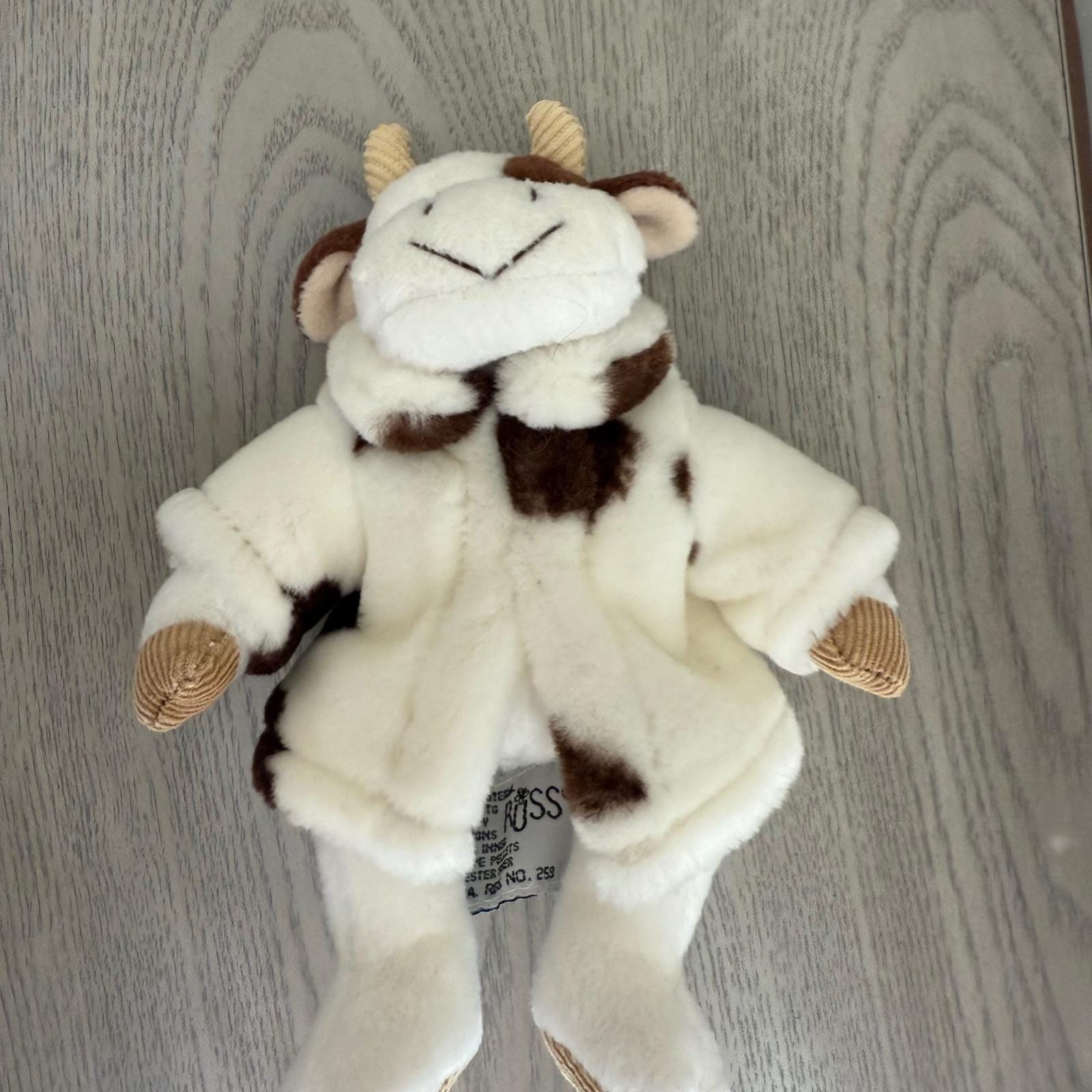 Russ Berrie "moocella" Plush Cow Vintage Soft Stuffed Animal Brown ...