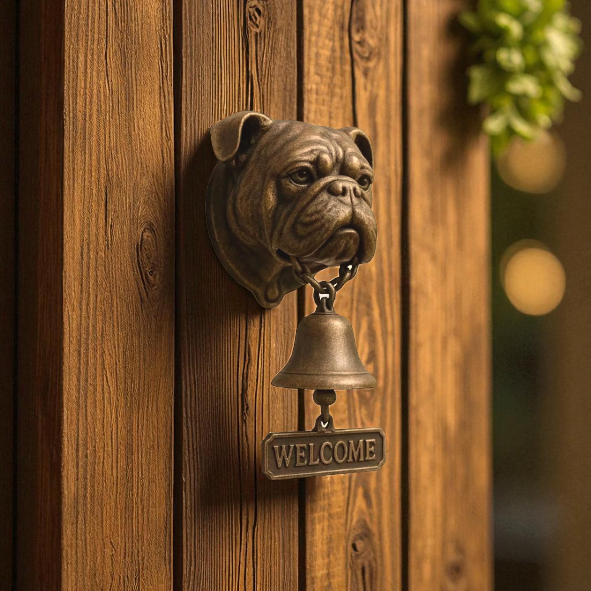 Dog Door Bell, Small Welcome Bell, Dog Head Doorbell, Cute Pet, Outdoor ...