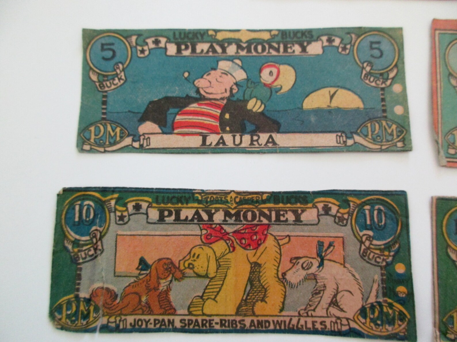 5 lucky Bucks Laura Bing Brown Dogs 1930s Play | Etsy